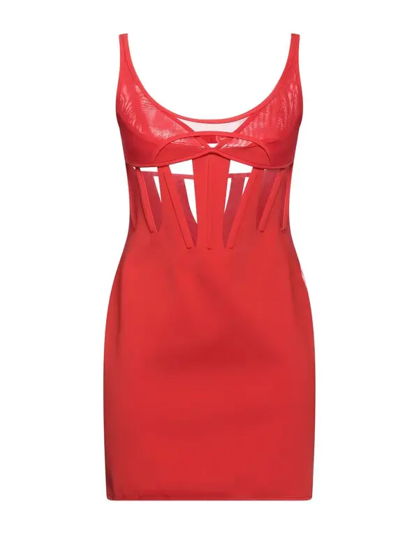 MUGLER Mini Bodycon Dress - Red