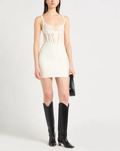 MUGLER Mini Bodycon Dress - White