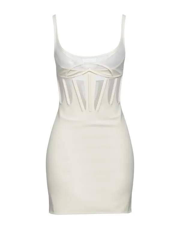 MUGLER Mini Bodycon Dress - White