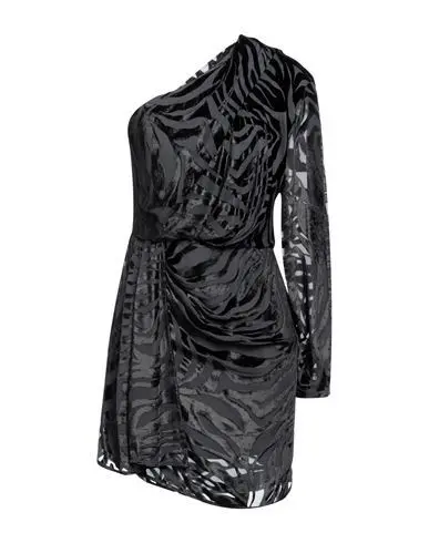 IRO PARIS One-shoulder Zebra Print Mini Dress In Viscose And Silk