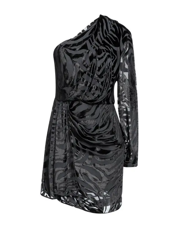 IRO PARIS One-shoulder Zebra Print Mini Dress In Viscose And Silk