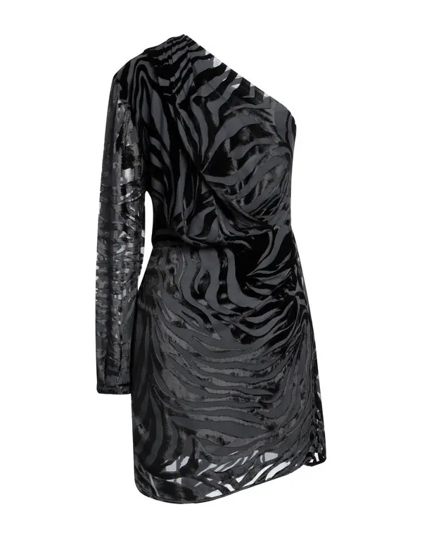 IRO PARIS One-shoulder Zebra Print Mini Dress In Viscose And Silk