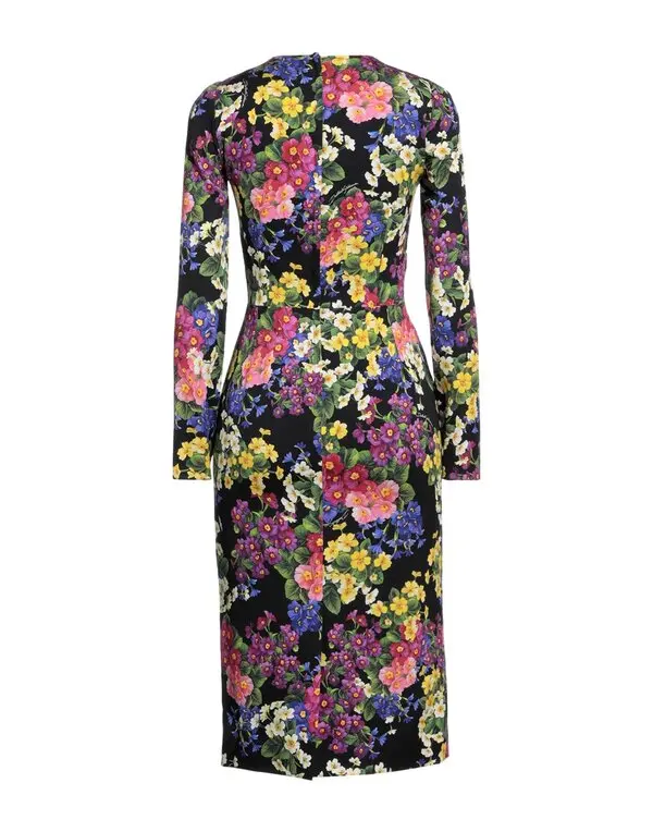 Dolce & Gabbana Midi Dress Size Silk, Elastane