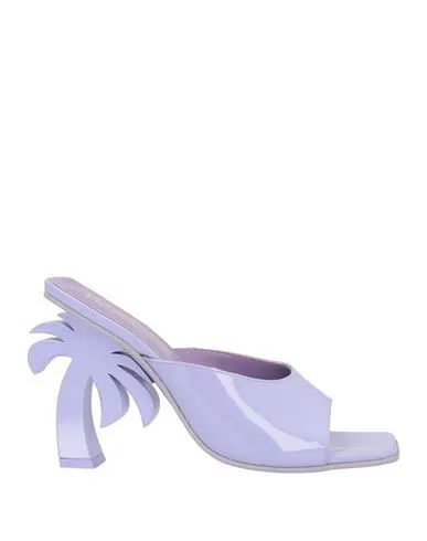 Palm Angels Leather Slide Sandals - Purple