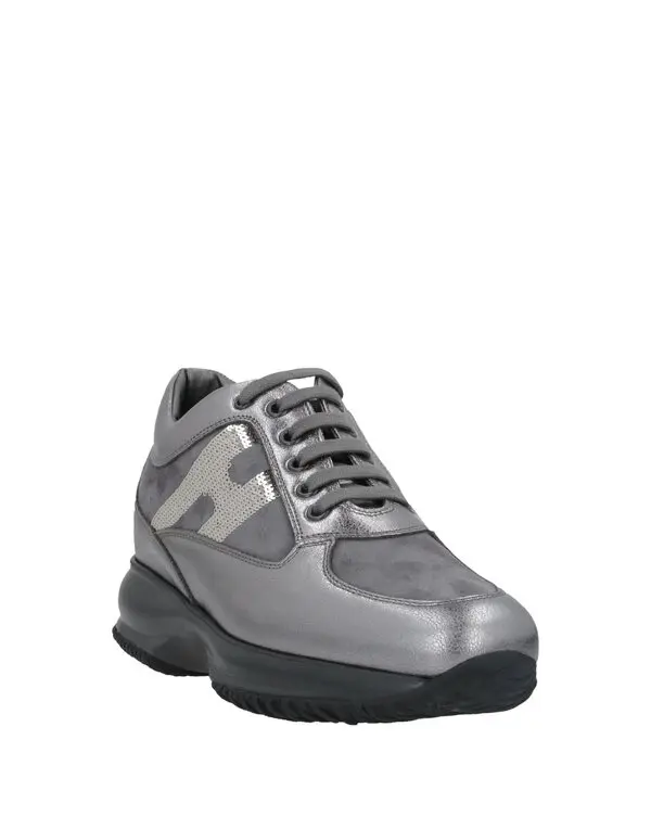 Hogan Leather Low-top Sneakers - Silver