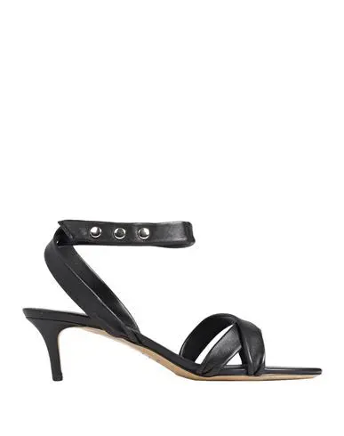 Isabel Marant Lambskin Ankle Strap Sandals - Black