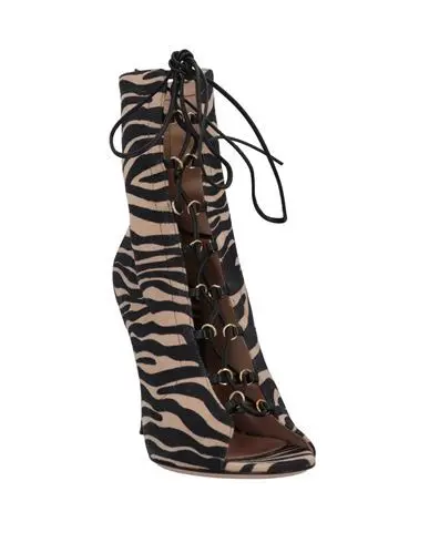 GIANVITO ROSSI Leather Zebra Ankle Boots