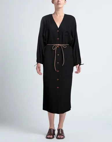 ALYSI Midi Shirt Dress - Black