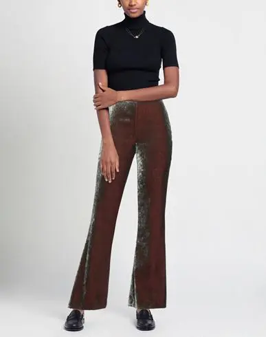 Beatrice B Flared Velvet Pants - Red