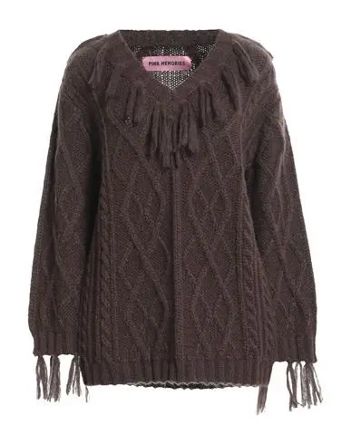 PINK MEMORIES Cable-knit Sweater With Fringe Detail