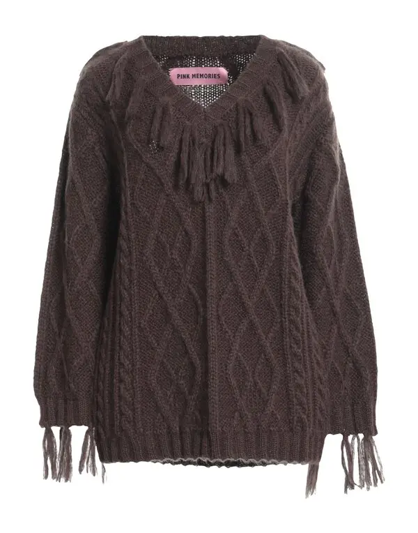 PINK MEMORIES Cable-knit Sweater With Fringe Detail