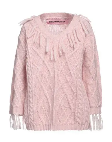 PINK MEMORIES Cable-knit Sweater With Fringe Detail
