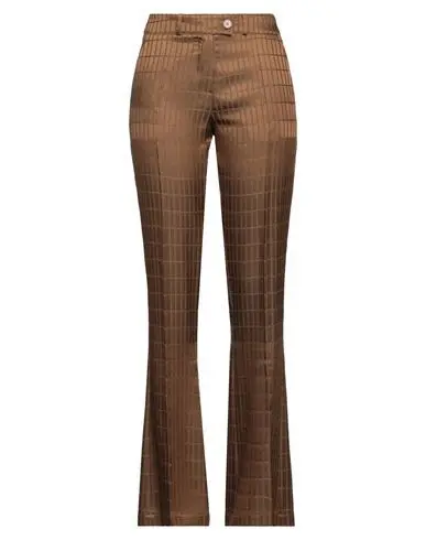 ALYSI Checked Twill Wide Leg Pants