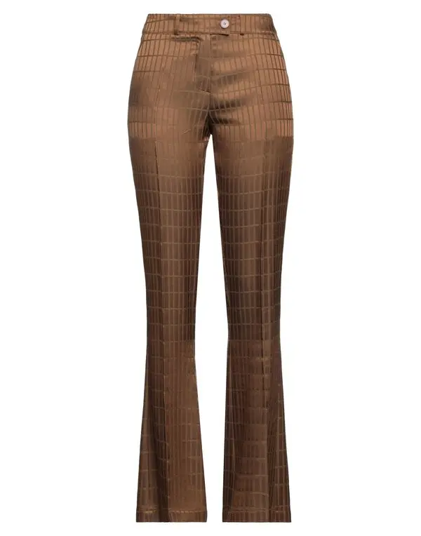 ALYSI Checked Twill Wide Leg Pants