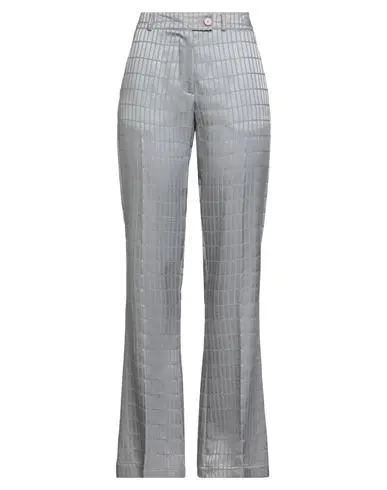 ALYSI Checked Twill Wide Leg Pants