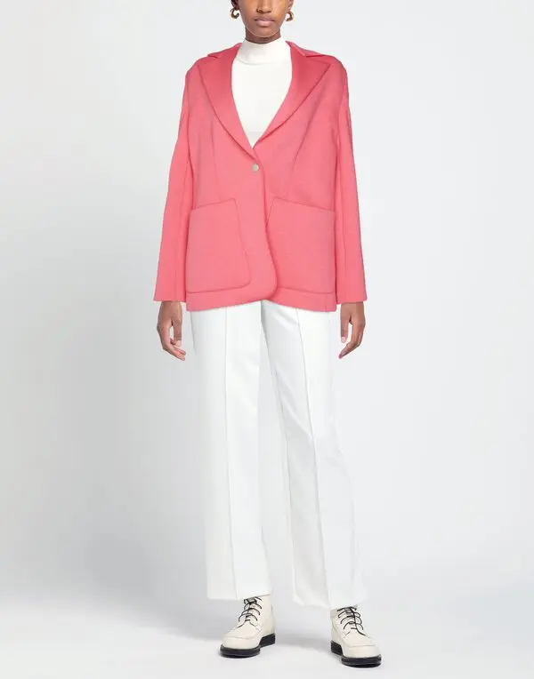 Palm Angels Single-breasted Blazer With Side Seam Stripes - Red