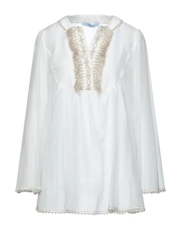 Blumarine Cotton-silk Top - Ivory