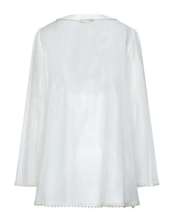 Blumarine Cotton-silk Top - Ivory
