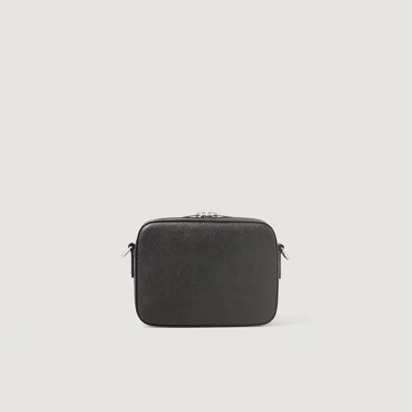 Sandro Saffiano Motif Leather Bag - Black