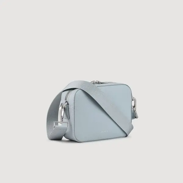 Sandro Small Leather Bag - Blue Sky