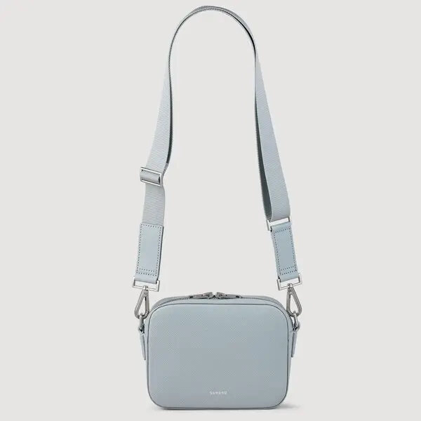 Sandro Small Leather Bag - Blue Sky
