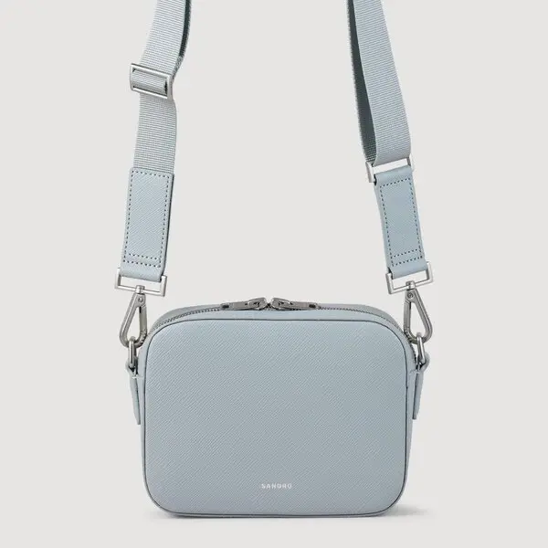 Sandro Small Leather Bag - Blue Sky