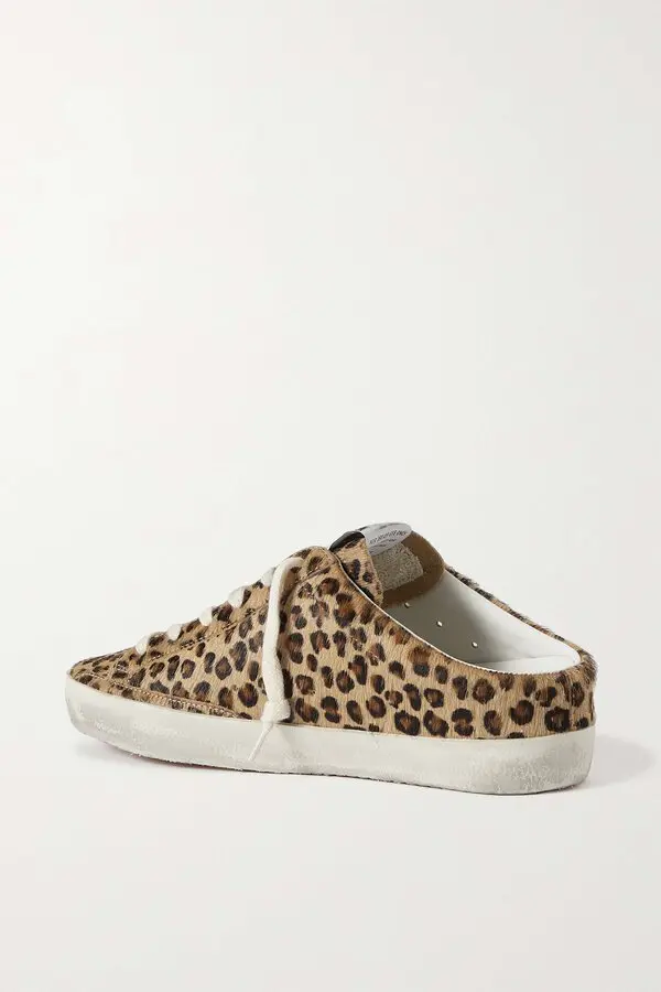 GOLDEN GOOSE Super-star Sabot Leopard-print Slip-on Sneakers - Brown