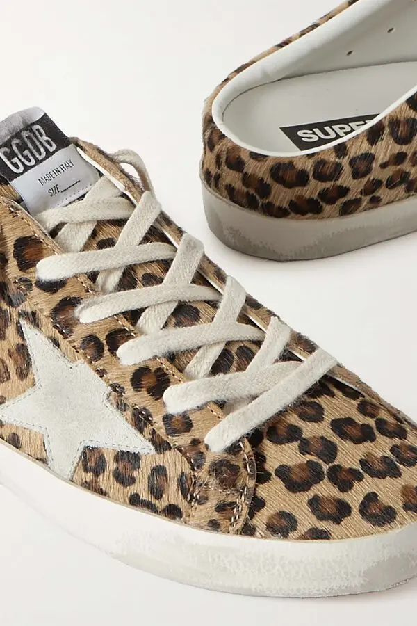 GOLDEN GOOSE Super-star Sabot Leopard-print Slip-on Sneakers - Brown