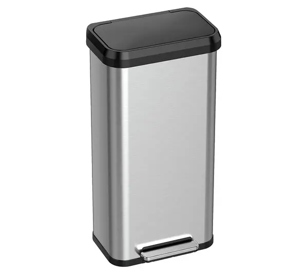 ITOUCHLESS Prox Softstep Stainless Steel Trash An 20 Gallon - Silver