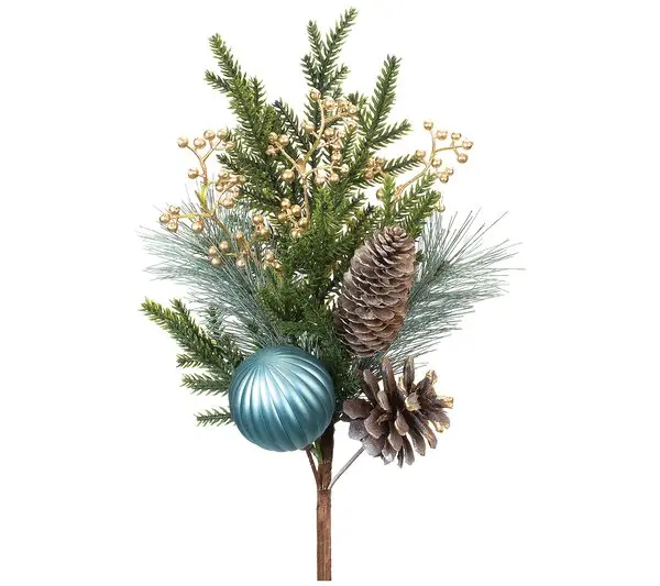 MELROSE Pine Spray W/ornament - One-color
