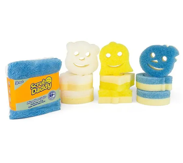 SCRUB DADDY Scrub Mommy 9pc Holiday Sponge Set W/ 3 Towels - One-color