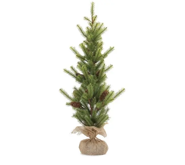 MELROSE Pine Tree With Burlap Base 3'h