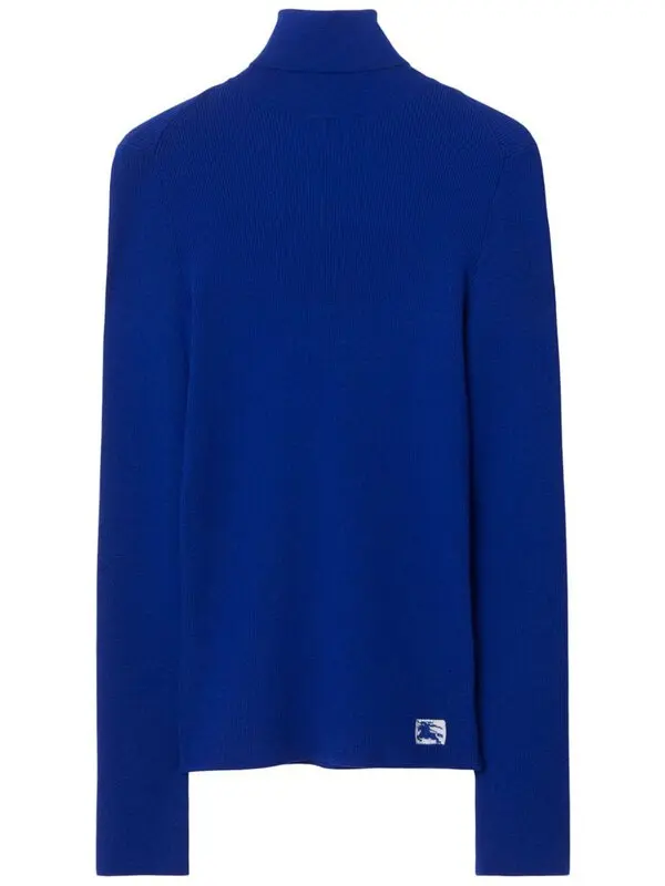 Burberry Equestrian Knight Roll-neck Sweatshirt - Blue