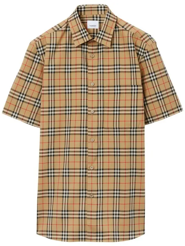 Burberry Nova-check Pattern Cotton Shirt