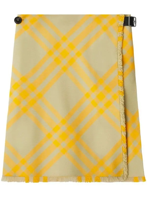 Burberry Check-pattern Kilt - Grey