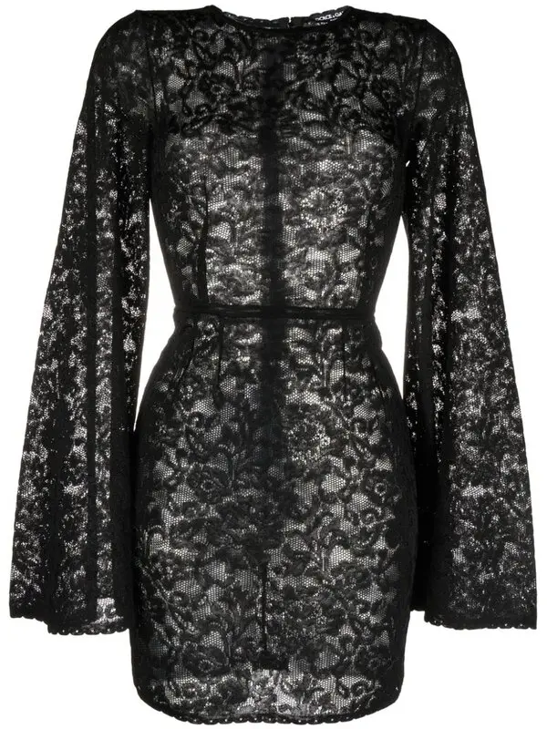 Dolce & Gabbana Mini Wide-sleeve Lace Dress