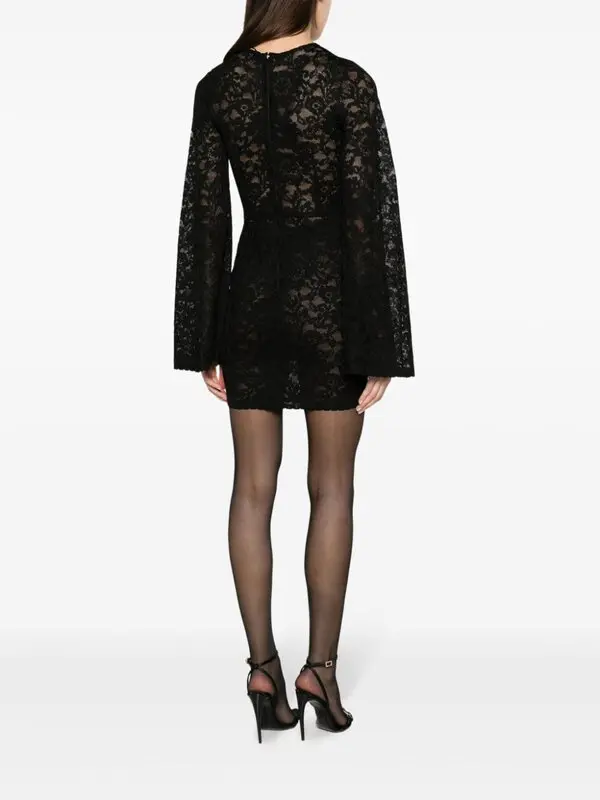 Dolce & Gabbana Mini Wide-sleeve Lace Dress