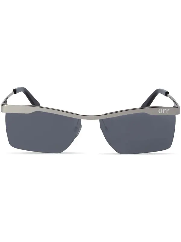 Off-White Rimini Rectangle-frame Sunglasses - Silver