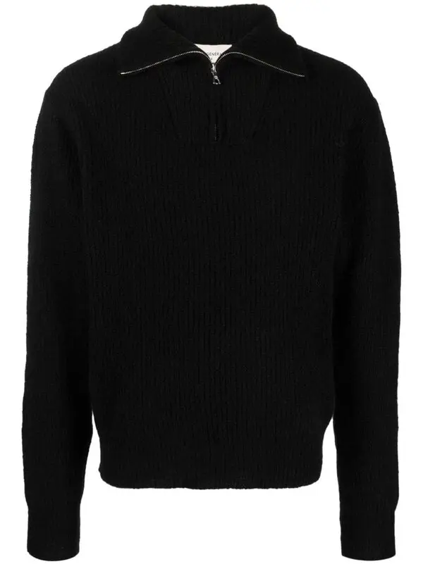 Officine Générale High-neck Ribbed Jumper - Black
