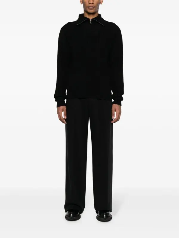 Officine Générale High-neck Ribbed Jumper - Black