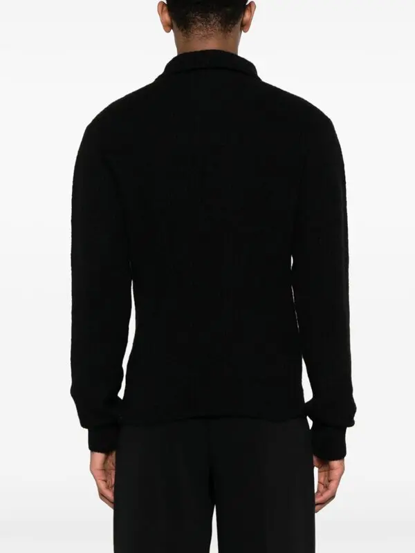 Officine Générale High-neck Ribbed Jumper - Black