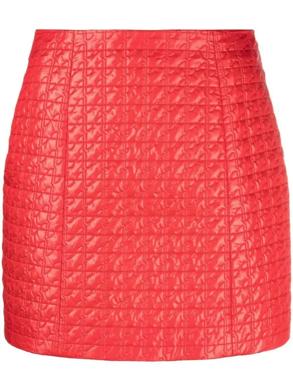 PATOU Quilted Shell Miniskirt - Red