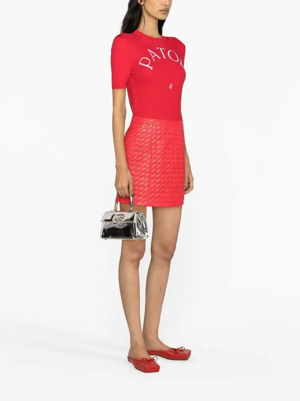 PATOU Quilted Shell Miniskirt - Red