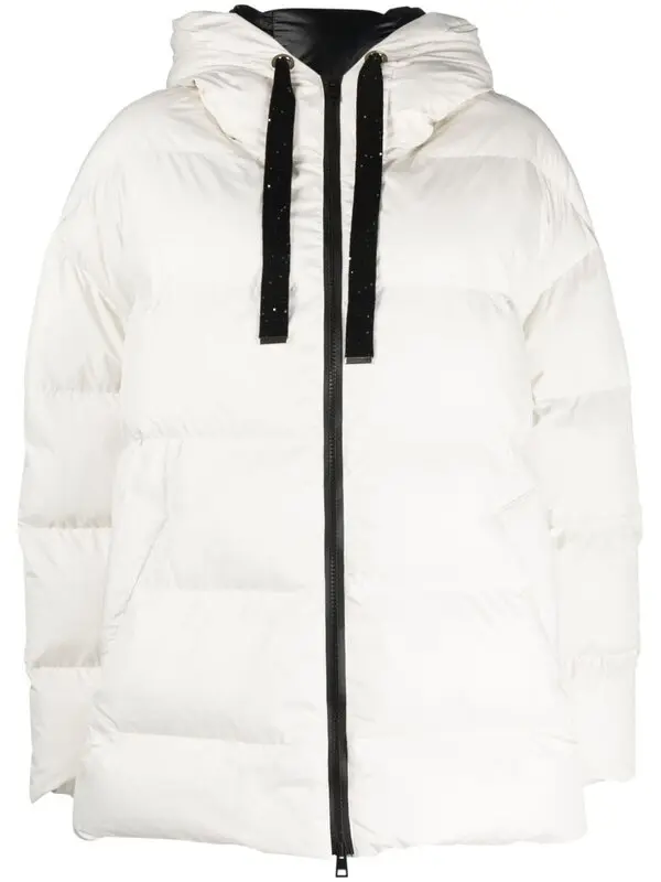 Lorena Antoniazzi Quilted Hooded Jacket - White