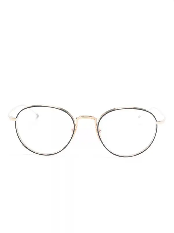 Thom Browne Round-frame Glasses - Gold