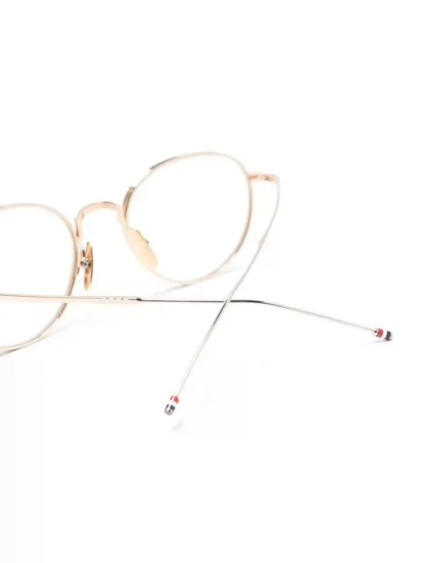 Thom Browne Round-frame Glasses - Gold