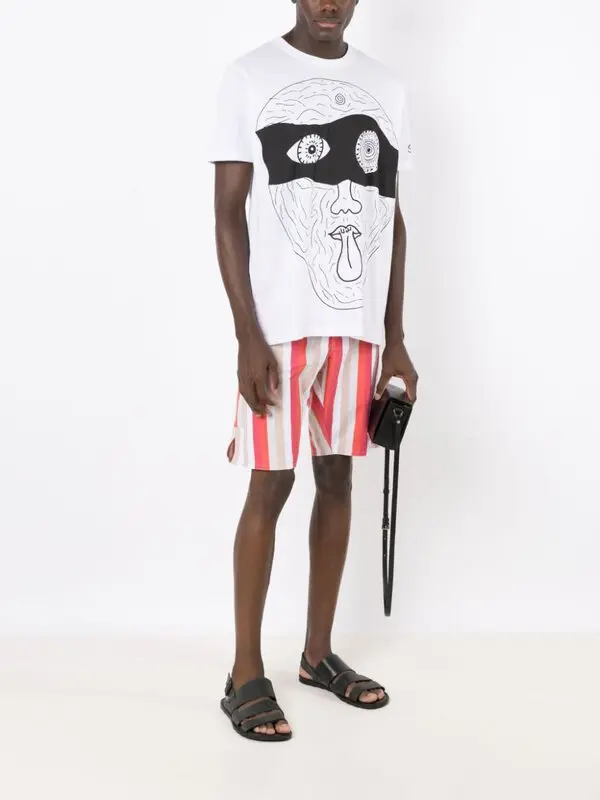 AMIR SLAMA Striped Bermuda Shorts