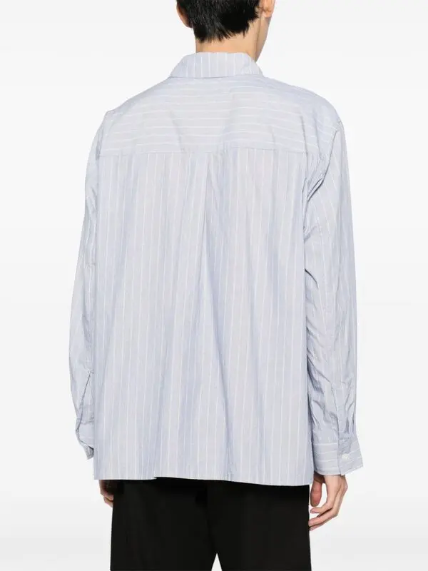 ADISH Nafnuf Logo-embroidered Striped Shirt