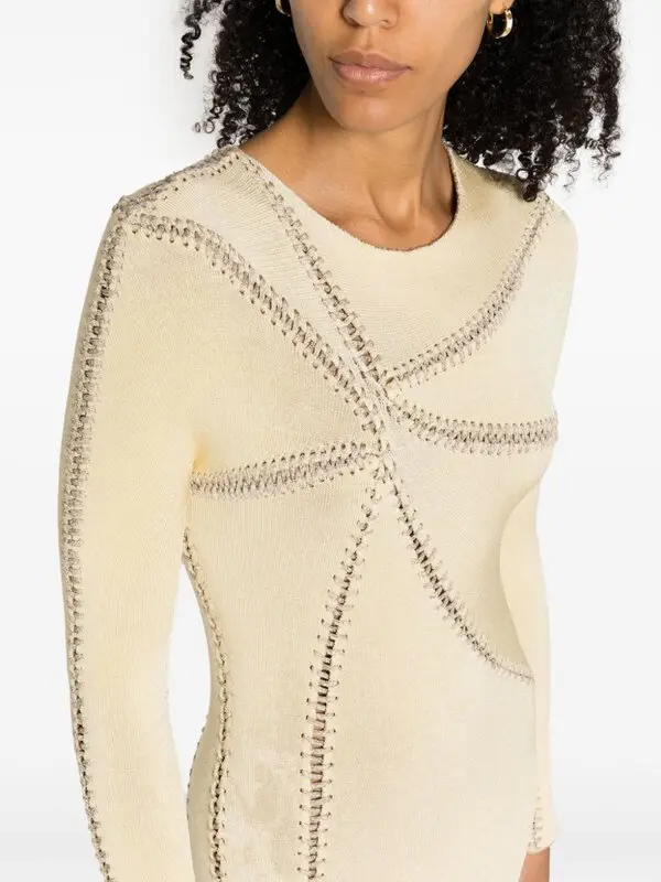 ISA BOULDER Starfish Whipstitch Midi Dress