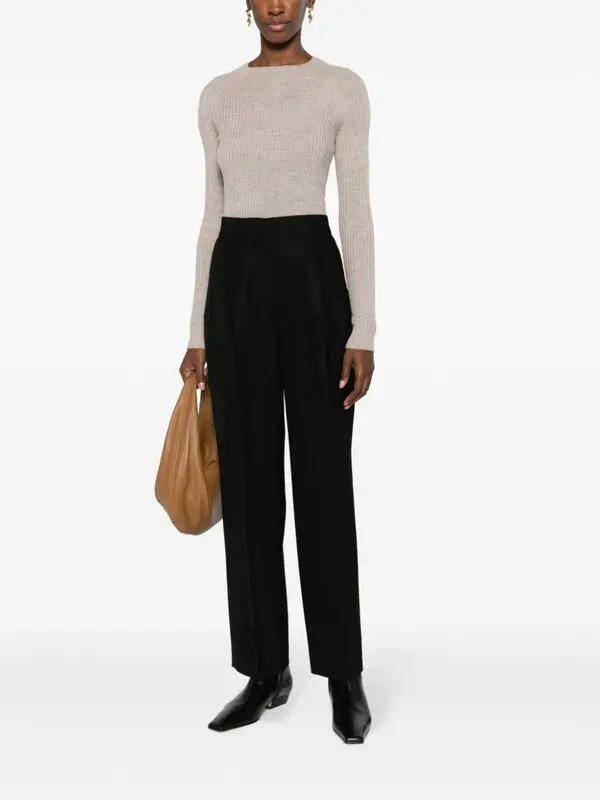 TOTEME Double-pleated Tailored Trousers - Black